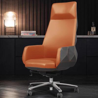 时尚真皮办公椅商务总裁椅女设计师创意休闲会客椅个性升降转椅