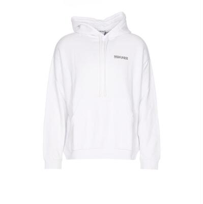 Marcelo Burlon 男士 卫衣 白色 Tempera Over Cross Logo 连帽衫