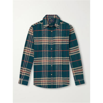 PORTUGUESE FLANNEL 男士 SS27 衬衫 Cervo 格纹棉质法兰绒