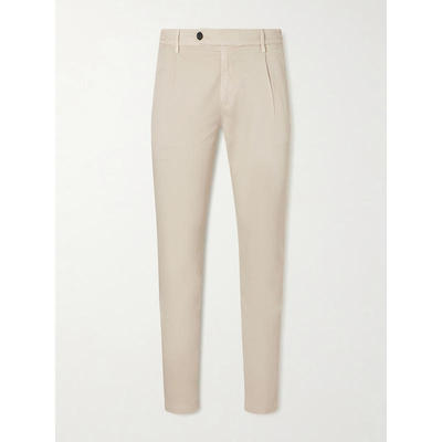 Eleventy 男士 SS26 长裤 修身弹力棉质斜纹布斜纹棉布裤