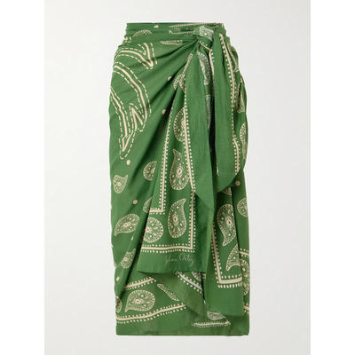 Johanna Ortiz 女士 SS26 罩衫 pareo 印花棉质罩衫