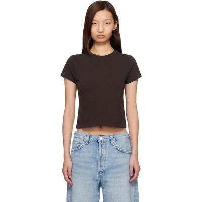 AGOLDE 阿戈尔德 女士 T恤 棕色 Adine Shrunken