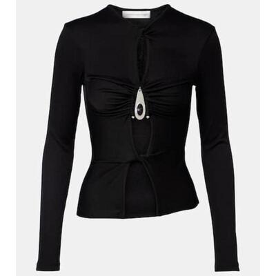 Christopher Esber 女士 上衣 剪口罗纹针织上衣