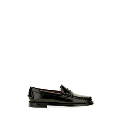 Sebago 仕品高 女士 FW26 休闲皮鞋 Dan 黑色皮质经典款便鞋