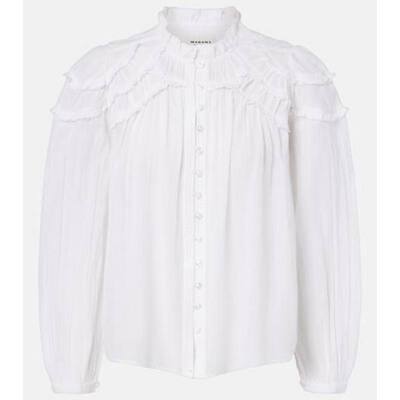 Isabel Marant Étoile 女士 上衣 Christa 荷叶边棉混纺衫