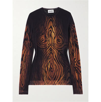 Jean Paul Gaultier 高缇耶 女士 FW25 T恤 印花网纱