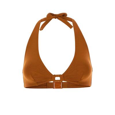 ERES 女士 SS25 比基尼 NAVIRE 弹力尼龙上装(淡褐色)