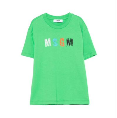 MSGM 中性（儿童） SS26 T恤 Polos Irish 绿色童装