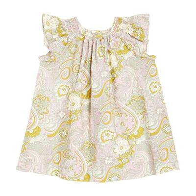 Bonpoint 婴儿 连衣裙 Carmella 花朵棉质童装