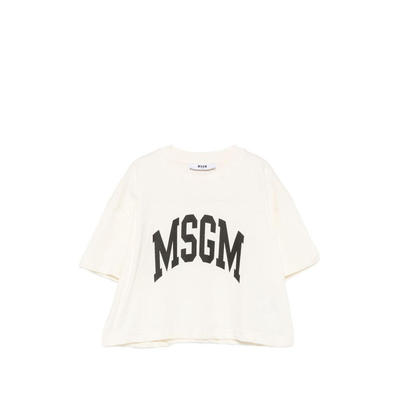 MSGM 中性（儿童） FW26 T恤 Polos 奶油色童装