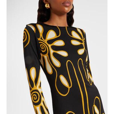 Cala De La Cruz 女士 短款连衣裙 Maisha 印花针织迷你连衣裙