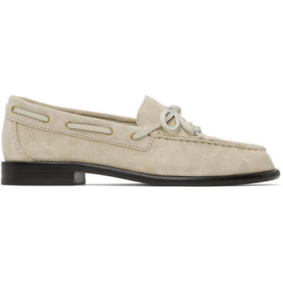 Rag&Bone 女士 平底鞋 米色 Carter Italian Suede 帆船鞋