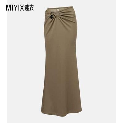 Christopher Esber 女款精饰褶皱针织长款半身裙 迷衣时尚