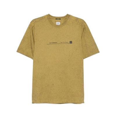 C.P. Company 男士 FW26 T恤 丝光布针织徽标印花