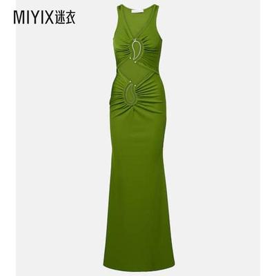 Christopher Esber 女款佩斯利褶皱长款连衣裙 迷衣时尚