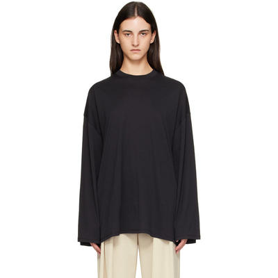The Frankie Shop 女士 T恤 黑色 Rio Oversized Sleeve T 恤