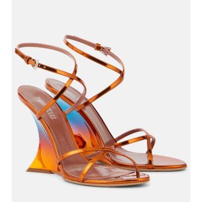 Paris Texas 女士 凉鞋 Nina 105 镜面皮质坡跟