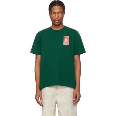 Casablanca 男士 T恤 绿色 Gothic Logo