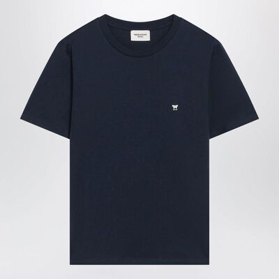 Weekend Max Mara 女士 FW26 T恤 蓝色棉质带Logo刺绣
