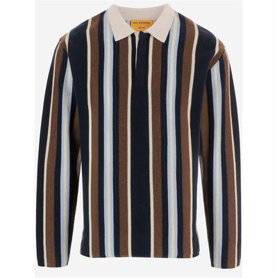 Guest In Residence 男士 SS26 POLO衫 条纹羊绒 Polo 衫