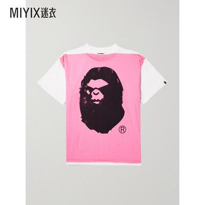 SAINT MXXXXXX 男款+ BAPE® Nowhere Journey 真印花棉针织T恤 迷