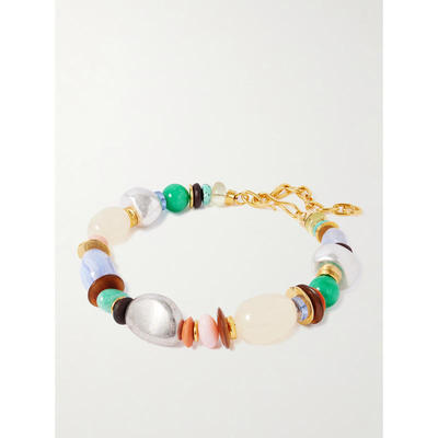 Lizzie Fortunato 女士 SS26 项链/吊坠 Monument 镀金多宝石项链