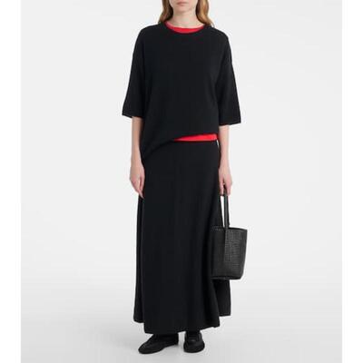 LISA YANG 女士 超长裙 Torie 高腰羊绒长款半身裙