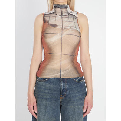 Jean Paul Gaultier 女士 FW25 背心 FIRE 背心上衣