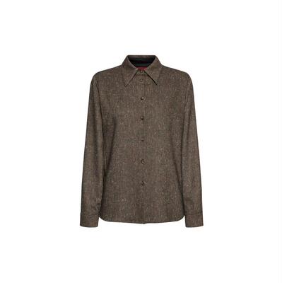 ELENA MIRO 女士 FW26 衬衫 斑点羊毛混纺