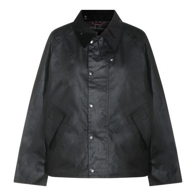 Barbour 巴伯尔 男士 FW26 夹克 TRANSPORT 黑色棉质休闲