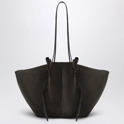 Yuzefi 女士 FW26 手提包 MOCHI 大号绒面革皮革包包(GANACHE)