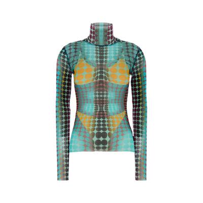 Jean Paul Gaultier 让·保罗·高缇耶 女士 SS26 上衣 印花网纱