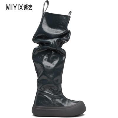 Yume Yume 女款灰色 Fisherman 高筒靴 迷衣时尚