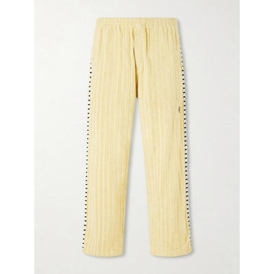 Bode 男士 运动长裤 Croquet Ground Logo刺绣棉质厚绒布运动裤