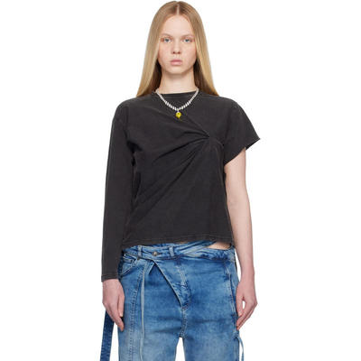 Ottolinger 女士 背心 黑色 Shifted Sleeve 上装