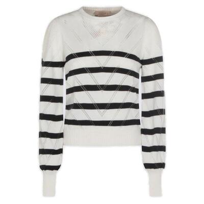 TWINSET 女士 SS26 卫衣 双件套条纹圆领套头衫