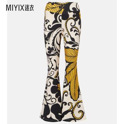 La DoubleJ 女款Meditation 印花抓绒喇叭长裤 迷衣时尚