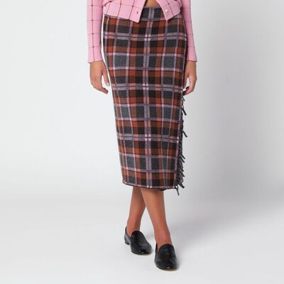 Guest In Residence 女士 中长裙 CHECKPATTERNED 裹式中长半身裙