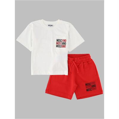 Moschino 莫斯奇诺 男童 服装 t-shirt andshorts 长款套装童装