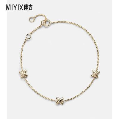 STONE AND STRAND 女款Kisses 金色14kt金链条手链 迷衣时尚