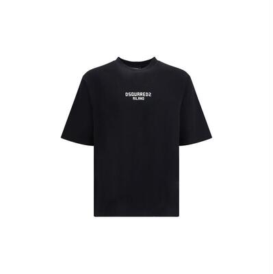 DSquared2 D二次方 男士 牛仔长裤 Dsquared2 徽标印花圆领 T 恤
