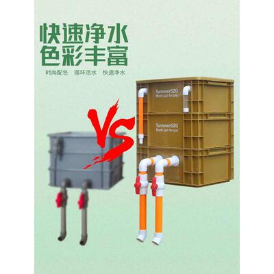伴巢过滤箱工业风鱼缸鱼池滴流过滤系统外置过滤盒滴流盒循环增氧