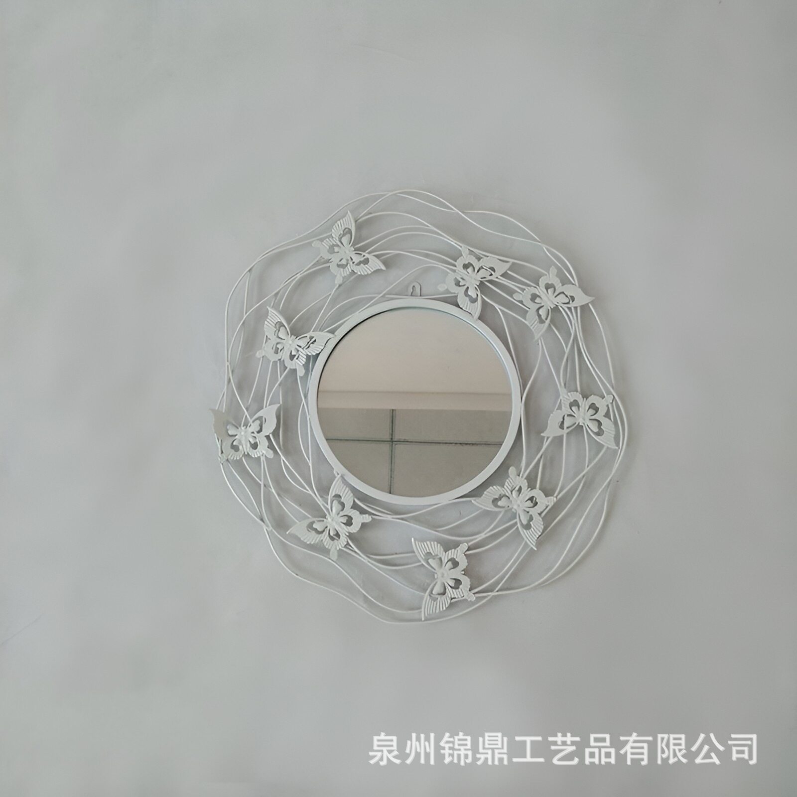 创意壁挂浴室镜子欧式梳妆台镜贴墙美容院床头镜挂墙幼儿园穿衣镜