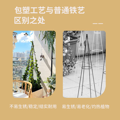 爬藤架四脚花架花园家庭月季庭院爬藤植物铁线莲山乌龟爬藤花支架