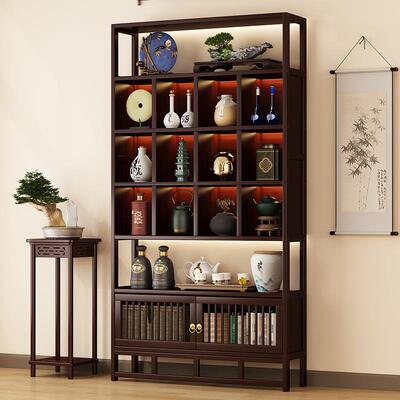 茶博古架中式具置架厅落地式物多宝阁非实木IWZ古董摆件客展示架