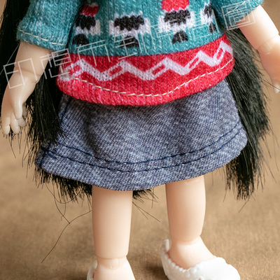 6CTR斜纹 挺括无弹斜纹面料 帽子JK背带裤仿牛仔面料定制图案