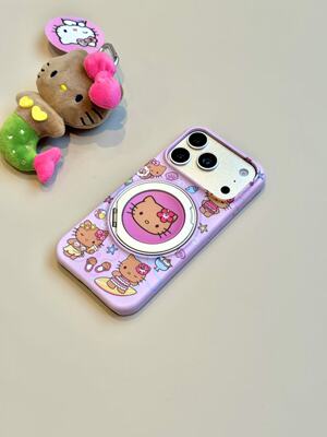 U2 夏日海星黑皮猫咪360磁吸半包适用于iphone17promax新款苹果16p手机壳 15防摔保护套