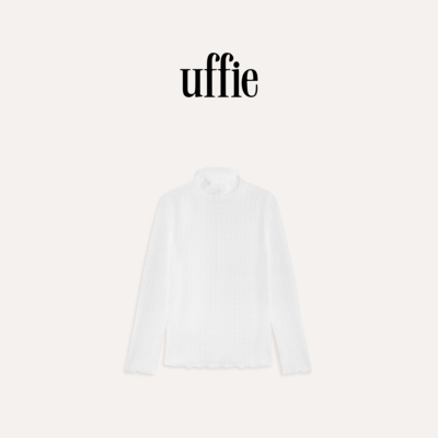 UFFIE于绘 饼干纹长袖高领T恤