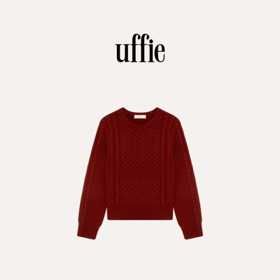 UFFIE于绘 星闪绞花针织毛衣