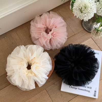 蓬蓬纱蕾丝花边大肠圈发绳